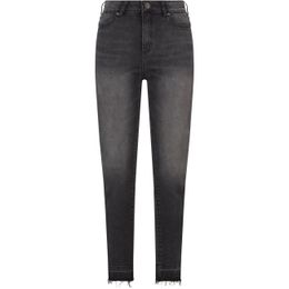 Urban Classics Damen Bequeme Jeans "Urban Classics Damen Skinny Fit Jeans"schwarzwashed, Gr. 31, unifarben, 98% Baumwolle, 2% Elasthan, Jeans