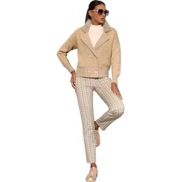 CR&Eacute;ATION L Damen Strickjacke beige-meliert Gr&ouml;&szlig;e 40