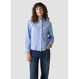 Lecomte Damen Klassische Bluse "Bluse"hellblau, Gr. 40, gestreift, 100%Baumwolle, Blusen