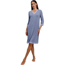 w&auml;schepur Damen Nachthemd mit Mesh-Spitze taubenblau Gr&ouml;&szlig;e 36/38