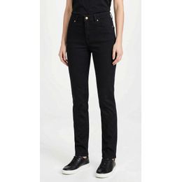 MAC Damen Slim-fit-Jeans "MELANIE", schwarz, Gr. 46, unifarben, Denim/Jeans, Obermaterial: 90% Baumwolle, 8% Polyester, 2% Elasthan, Jeans, mit