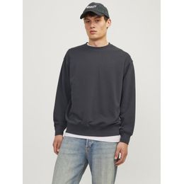 Jack & Jones JACK & JONES Herren Sweatshirt "JJECHARGE SWEAT CREW NECK NOOS", blau, Gr. XL, unifarben, angeraute Sweatware, Obermaterial: 60% Baumwolle, 40%