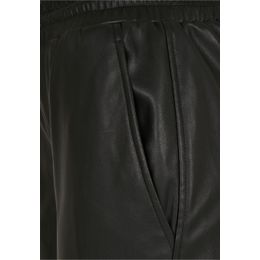 Urban Classics Damen Cargohose "Urban Classics Damen Ladies Faux Leather Cargo Pants", schwarz, Gr. 4XL, unifarben, 100% Viskose, Hosen