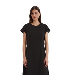 Marc O'Polo MARC O'POLO Damen Midikleid "aus LENZING ECOVERO ", schwarz, Gr. 38, unifarben, Obermaterial: 83% Viskose, 17% Polyamid, Kleider