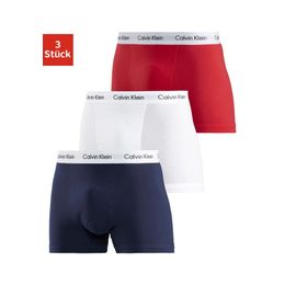 Herren Boxer "CK Boxer 3x", Calvin Klein Underwear, Gr. L, bunt, Obermaterial: 95% Baumwolle, 5% Elasthan, Unterhosen, mit Logoschriftzug am Bund