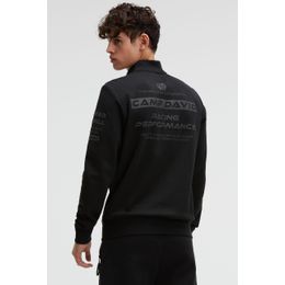 Sweater CAMP DAVID, Herren, Gr. XL, schwarz, Jersey, Material: 70% Baumwolle, 30% Polyester, bedruckt, regular fit normal, hoch geschlossener Ausschnitt, eingesetzt Rippb&uuml;ndchen, Sweatshirts Sweater, mit Baumwolle