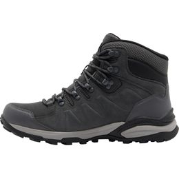 Jack Wolfskin Herren Hikingschuh "REFUGIO TEXAPORE MID M", Gr. 9,5, grau, Obermaterial: Leder. Obermaterial 2: Textilmaterial. Futter: Polyester,
