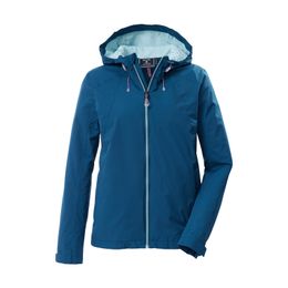 Funktionsjacke Killtec "KOS 72 WMN JCKT", Damen, Gr. 36, ocean, Obermaterial: 100% Polyester;Futter: 100% Polyester, Jacken Funktionsjacke, Wasser- und winddicht, atmungsaktiv, verstellbare Kapuze
