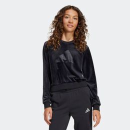M&auml;dchen Sweatshirt "GIRL HOLIDAY BAUCHFREIES", schwarz, Gr. 128, adidas Sportswear, Obermaterial: 94% Polyester, 6% Elasthan, Sweatshirts, aus