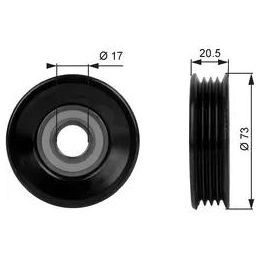 GATES Spannrolle, Keilrippenriemen DriveAlign&reg; T38030 73mm f&uuml;r SUBARU HONDA IP120 38942P73000 73131FC000
