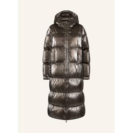 Funktionsjacke K-way "K-way Winterjacke RUENNE THERMO PEARLY", Damen, Gr. L, schwarz olive combo, Obermaterial: 100% Nylon. F&uuml;llung: 90% Entendaunen, 10% Entenfedern, Jacken Funktionsjacke