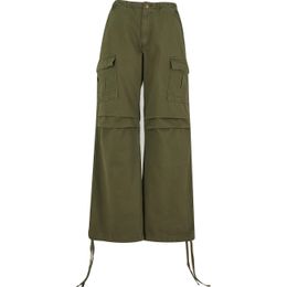 Cargohose 2Y STUDIOS "2Y Studios 2Y Nova 2 Pocket Cargo", Damen, Gr. 25, Normalgr&ouml;&szlig;en, khaki, 100% Baumwolle, unifarben, normal, Hosen Cargohose