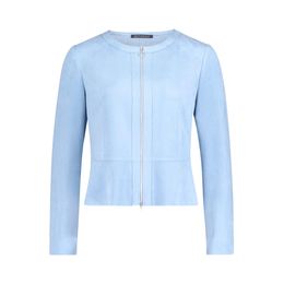 Betty Barclay Damen Jackenblazer "Damen mit Rei&szlig;verschluss"azurine, Gr. 44, Samt, Obermaterial: 92% Polyester, 8% Elasthan, Blazer