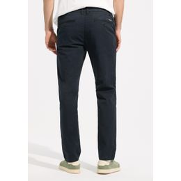 Street One MEN Herren Chinohoseschwarz ink blau, Gr. 36, unifarben, Web, 98% Baumwolle, 2% Elasthan, Hosen, Middle Waist