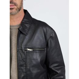 JCC Herren Lederjacke "3102230", schwarz, Gr. 50, Oberstoff: 100% Schafsleder; Innenfutter oben: 100% Polyester; Innenfutter unten: 100% Baumwolle;