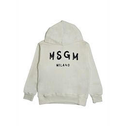 MSGM Sweatshirt 'Felpa cappuccio crema per bambino' Jungen Gr&ouml;&szlig;e 164 creme