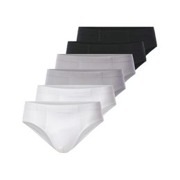 Babista Herren Slip "6er Pack Sportslip VERANETTI", Gr. LXL, wei&szlig;, Obermaterial: 95% Baumwolle CO. 5% Elasthan EL., Unterhosen