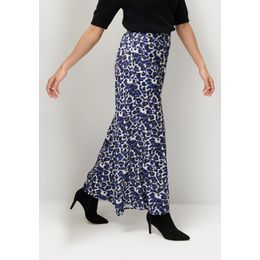 Lascana Damen Webhose, blau, Gr. 46, Satin, Obermaterial: 100% Polyester, Hosen, aus leichter Satinqualit&auml;t, weite Palazzohose, Stoffhose