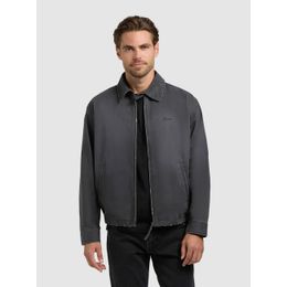 Blouson Khujo "NOAM", Herren, Gr. L, grau, Web, 100% Baumwolle, regular fit h&uuml;ftlang, eingesetzt mit Kn&ouml;pfen, Jacken Blouson