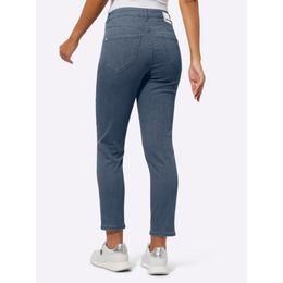 Ascari Damen 5-Pocket-Jeans, blau, Gr. 24, unifarben, 50% Baumwolle, 40% Lyocell, 7% Elastomultiester, 3% Elasthan, Jeans