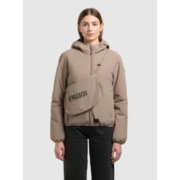 Blouson Khujo "SHELLY2", Damen, Gr. S, latte braun, Web, 100% Nylon, regular fit h&uuml;ftlang, eingesetzt elastischer Bund mit Gummizug, Jacken Blouson