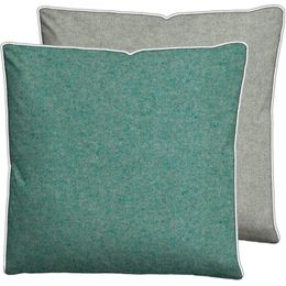 Kissenbezug Biberna, B:40cm L:40cm, gr&uuml;n, Baumwolle, 100% Baumwolle, Kissenbez&uuml;ge