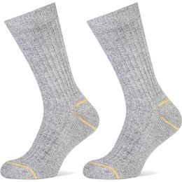 STAPP Herren Arbeitssocken "Yellow Norwegian 2er Pack 2 Paar", Gr. 39, grau, Obermaterial: 62% sonstige Fasern AF. 26% Wolle mw. 12% Polyamid PA.,