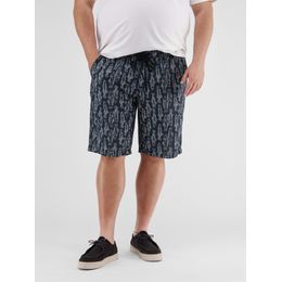 Chinoshorts Lerros "Leichte Chino-Bermuda mit Print, grosse Gr&ouml;&szlig;en", Herren, Gr. 44, blau night, 74% Baumwolle, 26% Leinen, Hosen Chinoshorts