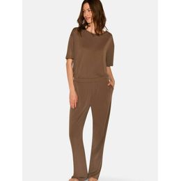 CCDK COPENHAGEN Damen Chinohose "CCDK Copenhagen Trouser Jasmin"chocolate chip, Gr. L, Obermaterial: 65% Modal, 35% Polyester, Hosen