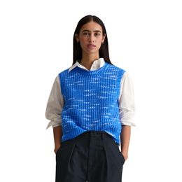 Marc O'Polo Damen Strickpullover "aus softem Schurwolle-Mix", blau, Gr. S, MARC O'POLO DENIM, unifarben, Obermaterial: 55% Wolle, 45% Polyester, Pullover