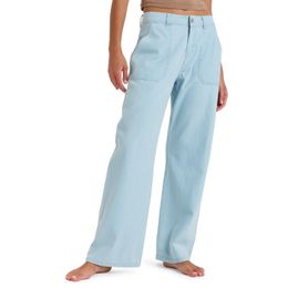 Roxy Damen Cargojeans "Seaside View", blau, Gr. 24, Obermaterial: 100% Baumwolle., Jeans