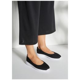 Lascana Ballerina 'Freizeitschuh, Slipper, Halbschuh, Slip-On-Sneaker,' schwarz Gr. 37 f&uuml;r Damen