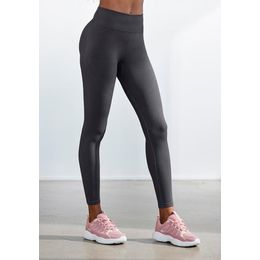 Lascana Seamless Leggings 'Po Push Up' grau Gr. XS (32/34) f&uuml;r Damen. Mit Logodruck. Figurbetont