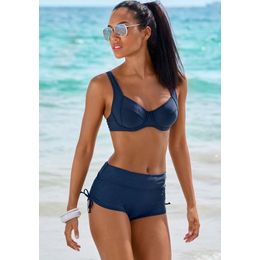 Lascana Bikini-Hotpants 'Cillo' blau Gr. 38. Mit Raffung. Nachhaltig.