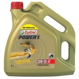 Castrol POWER1 4T 20W-50 (4L) 15049B Motor&ouml;l f&uuml;r BMW MOTORCYCLES HONDA HARLEY-DAVIDSON MC KAWASAKI TRIUMPH SUZUKI YAMAHA HYOSUNG GILERA MOTO GUZZI BUE