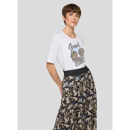 Rabe Damen Print-Shirt "T-Shirt", wei&szlig;, Gr. 40, unifarben, 95%Baumwolle, 5%Elasthan, Shirts