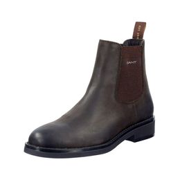 Gant Damen Stiefelette "Gant Stiefelette Leder/Textil", Gr. 45, braun, Leder, Textil, Schuhe