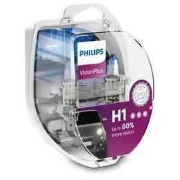 Philips H1 VisionPlus 55W (2 Stk.) 12258VPS2 Gl&uuml;hlampe, Fernscheinwerfer,Gl&uuml;hlampe, Hauptscheinwerfer,Gl&uuml;hlampe, Nebelscheinwerfer,Gl&uuml;hlampe, Abbieges