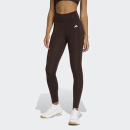 Damen Trainingstights "OPT ESS ST 1/1"aurora coffee, normal, gr., Gr. L, adidas Performance, Obermaterial: 85% Polyester, 15% Elasthan, Hosen, f&uuml;r