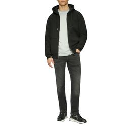 QS Herren Kapuzensweatshirt, schwarz, Gr. XL, unifarben, Sweatware, Obermaterial: 60% Baumwolle, 40% Polyester, Sweatshirts, mit Kapuze