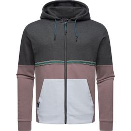 Ragwear Herren Kapuzensweatjacke "Blocky", schwarz, Basic, Gr. XXXL, Sweatware, Obermaterial: 70% Baumwolle, 30% Polyester, Sweatjacken, Herren Basic