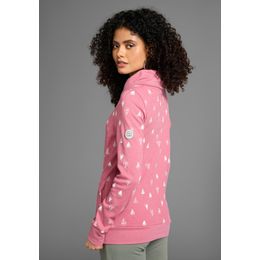Kangaroos Damen Sweatshirt, lila, Gr. 52, Interlock, Obermaterial: 60% Baumwolle, 40% Polyester, Sweatshirts, Langarm mit Daumenl&ouml;chern,