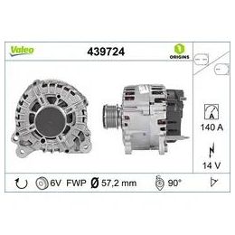 Valeo Generator NEW ORIGINAL PART 439724 14V 140A f&uuml;r SKODA VW SEAT AUDI 04B903023B 3L903024X 3L903023X