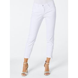 Ascari Damen 5-Pocket-Jeans, wei&szlig;, Gr. 21, unifarben, 91% Baumwolle, 6% Polyester, 3% Elasthan, Jeans