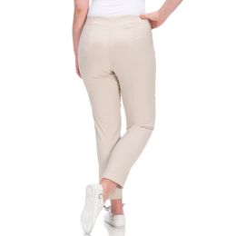 KjBRAND Damen Stoffhose "Susie XS Ankle Bengaline", beige, Gr. 54, Web, Obermaterial: 80% Viskose, 17% Polyamid, 3% Elasthan, Hosen, Sommerhose mit