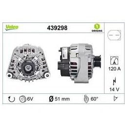 Valeo Generator NEW ORIGINAL PART 439298 14V 120A f&uuml;r MERCEDES-BENZ CHRYSLER A0111546402 0111546402 111549102