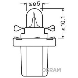 Osram Gl&uuml;hlampe, Instrumentenbeleuchtung 2722MF 12V