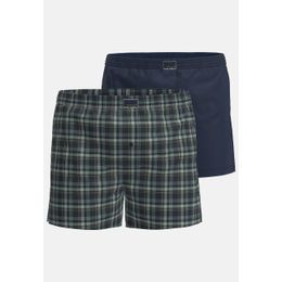 Webboxer Tom Tailor, Damen, Gr. 4, blau, mittel, karo, Webqualit&auml;t, Obermaterial: 100% Baumwolle, Unterhosen