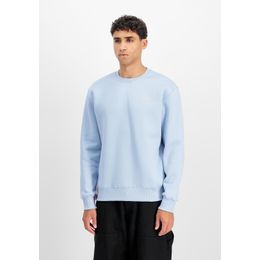 Sweater Alpha Industries "Basic Sweatshirt SL", Damen, Gr. M, artic blau, Obermaterial: 80% Baumwolle, 20% Polyester, regular fit, Sweatshirts Sweater