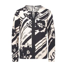 Schlupfbluse Betty Barclay "Damen mit Rundhalsausschnitt", Damen, Gr. 36, wei&szlig;, schwarz, Obermaterial: 100% Viskose, figurumspielend normal, Rundhals, Blusen Schlupfbluse
